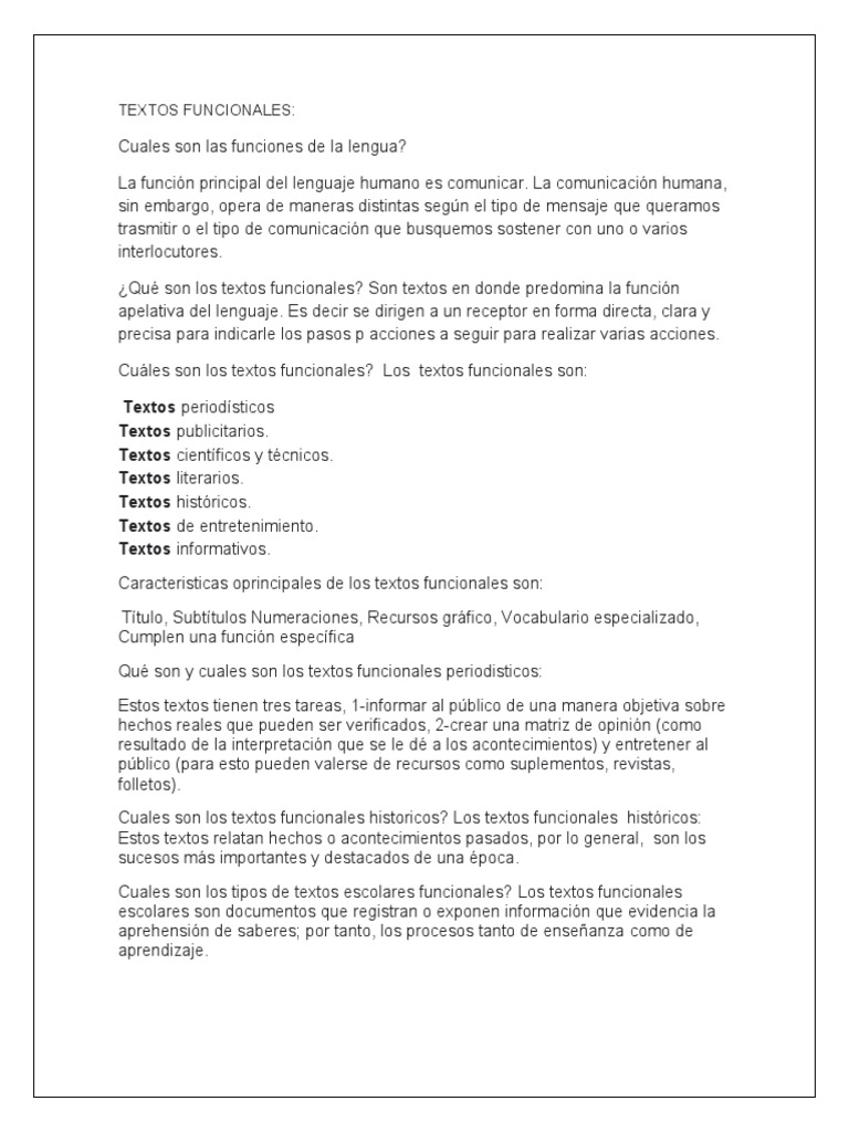 Guía de Textos Funcionales | PDF | Comunicación | Aprendizaje