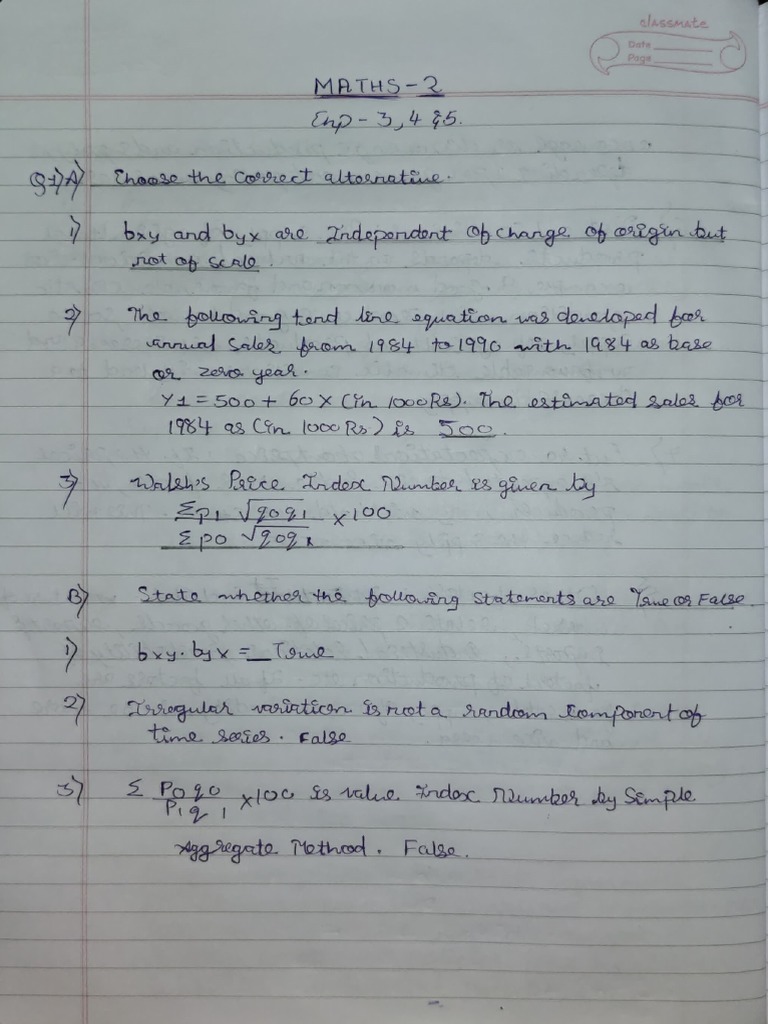 MATHS 1 Chp-3,4&5 | PDF