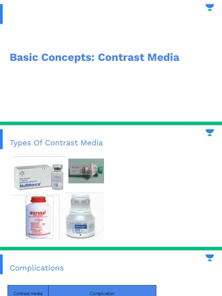 Basic Concepts of Contrast Media 1683072569627 | PDF
