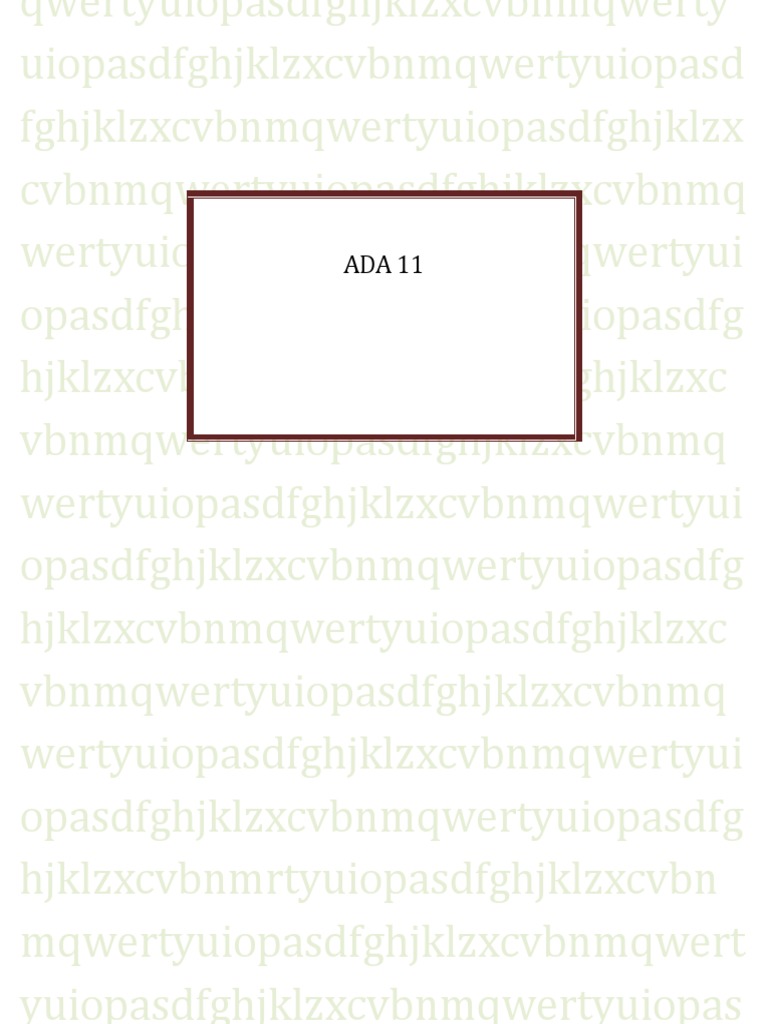 Ada 11 | PDF