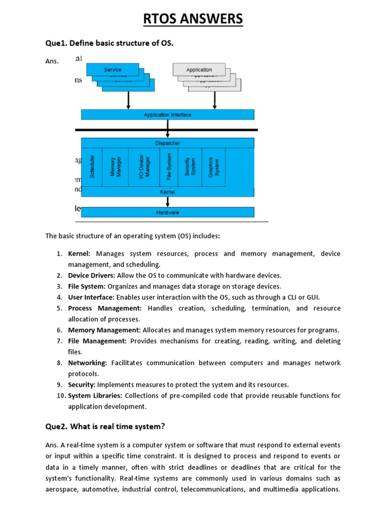 Rtos Answers | PDF | Scheduling (Computing) | Process (Computing) Rtos Answers | PDF | Scheduling (Computing) | Process (Computing)