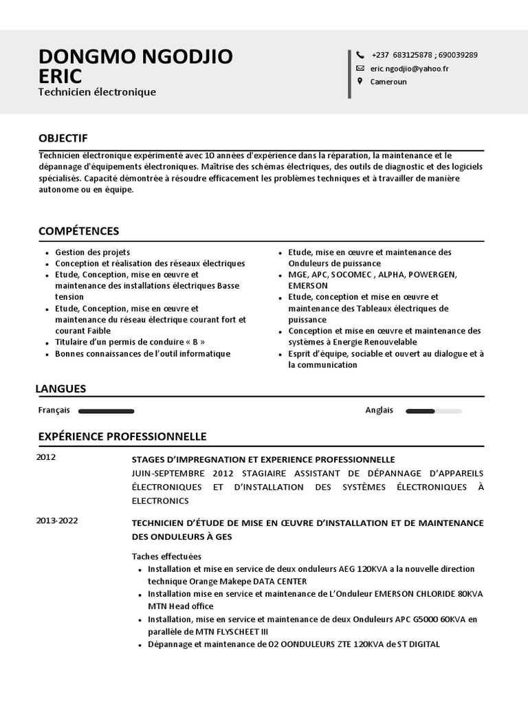 Maintenance des Onduleurs Socomec et BICEC | PDF | Électronique ...