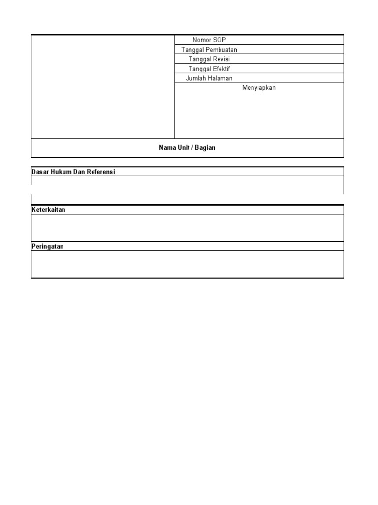 Template SOP (1) | PDF