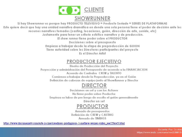 Showrunner Director Productor | PDF