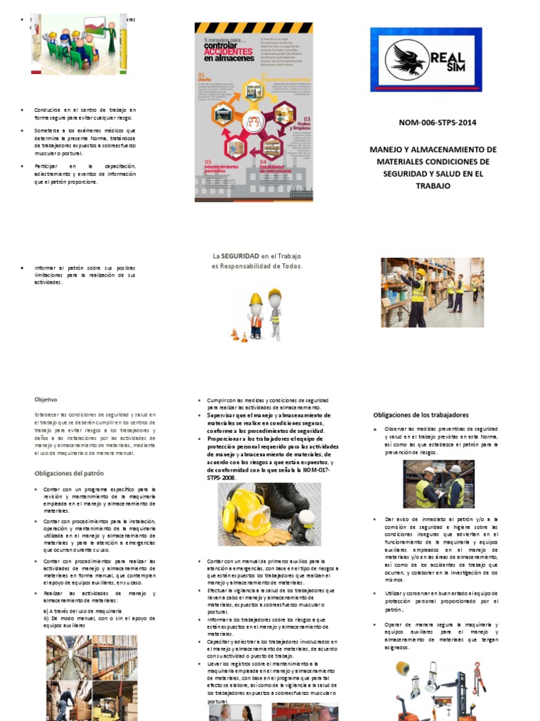 Triptico Nom 006 Stps 2014 | PDF