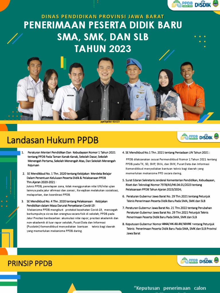 PPDB SMA/SMK/SLB Jabar 2023: Panduan Lengkap | PDF