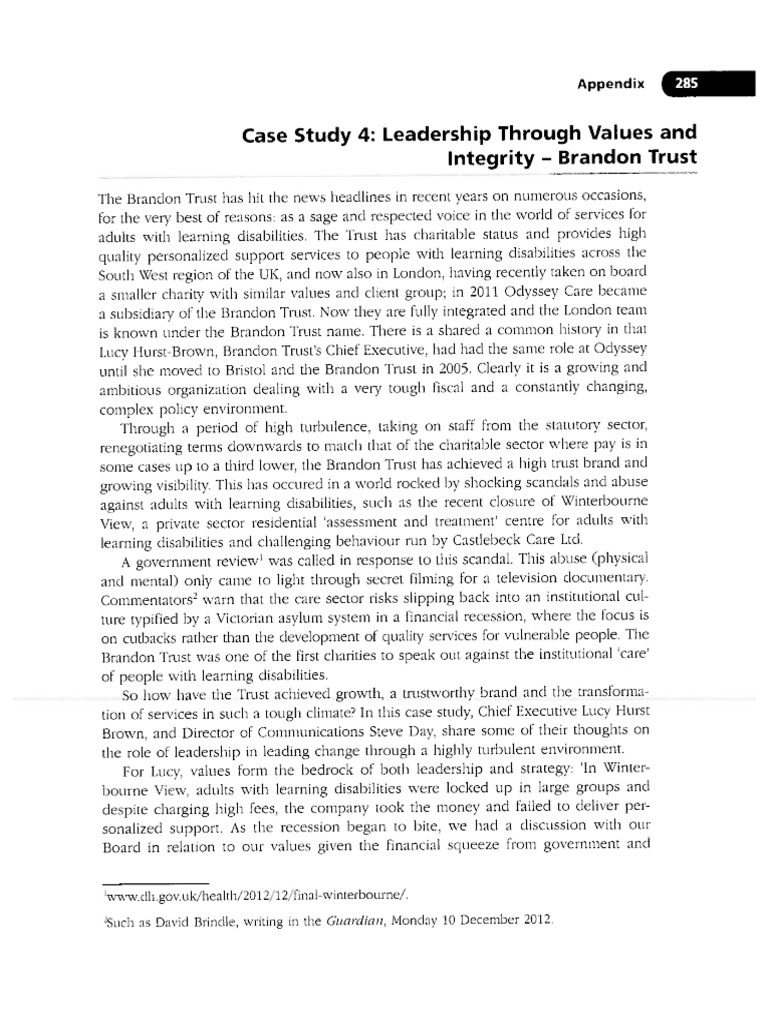 Studying Leadership - Case Study 4 | PDF