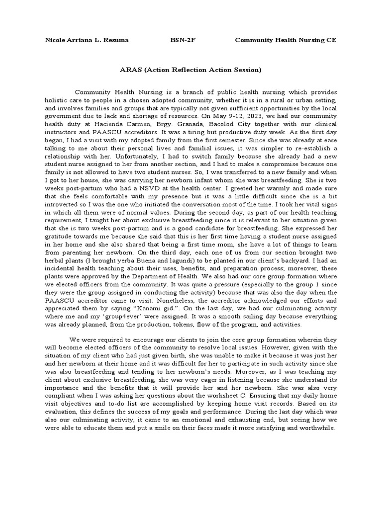 Aras Final | PDF | Jesus | Nursing