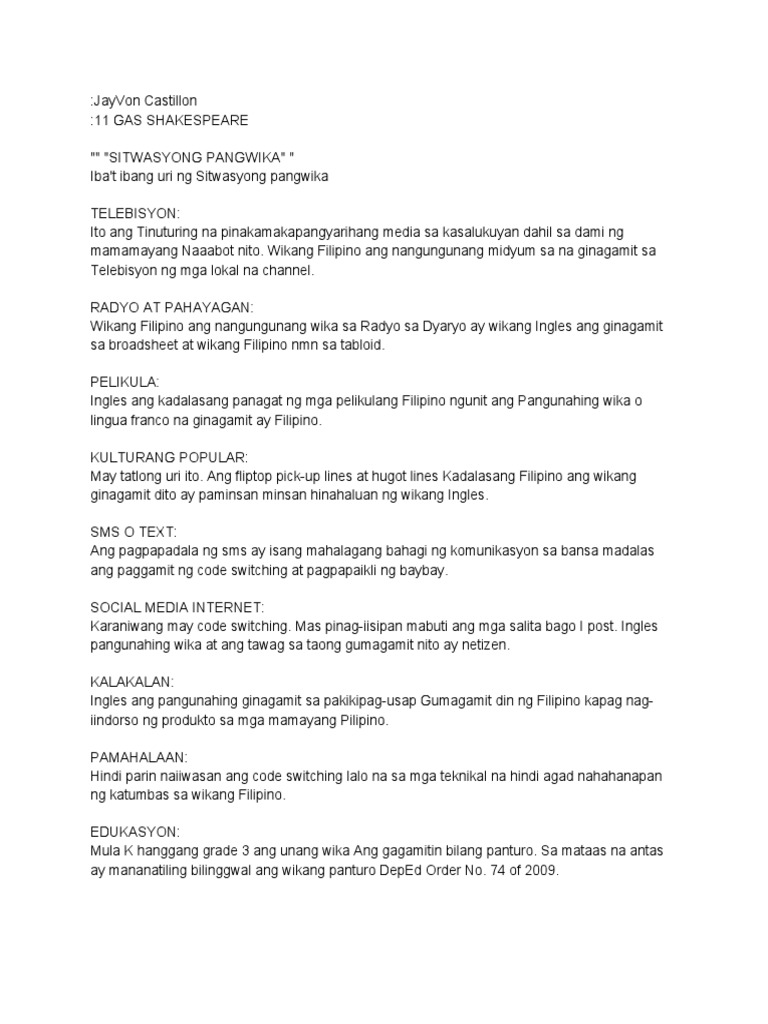 JayVon Castillon | PDF