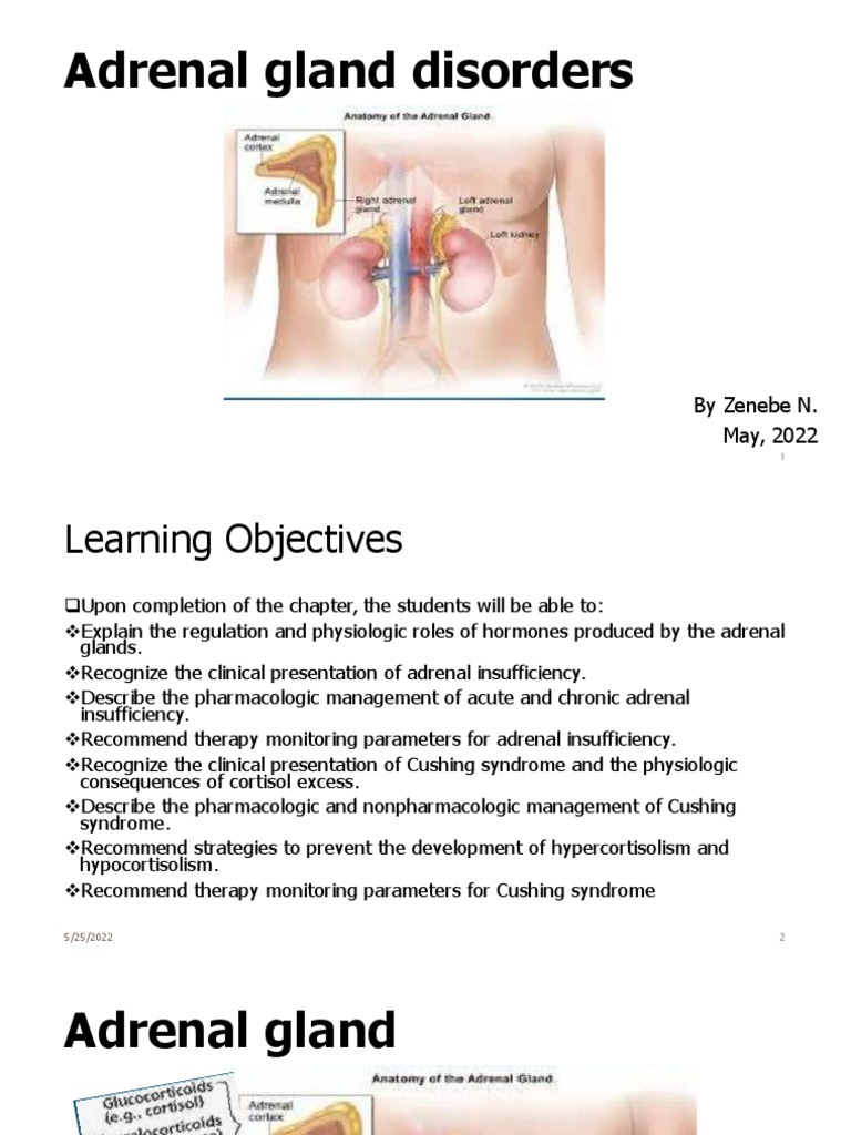 Adrenal Gland Disorders Pdf Adrenal Gland Medicine