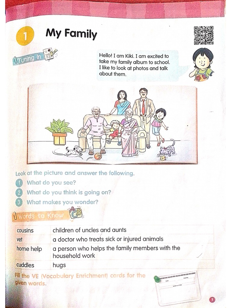 English Coursebook Ls.1 My Family | PDF