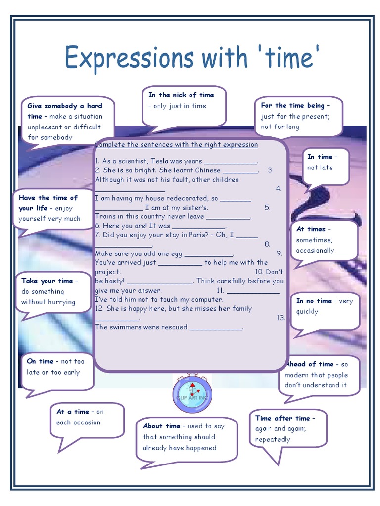 Expressions With Time | PDF