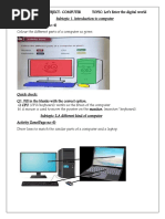 Y1 ICT Term 1: Computer Basics | PDF