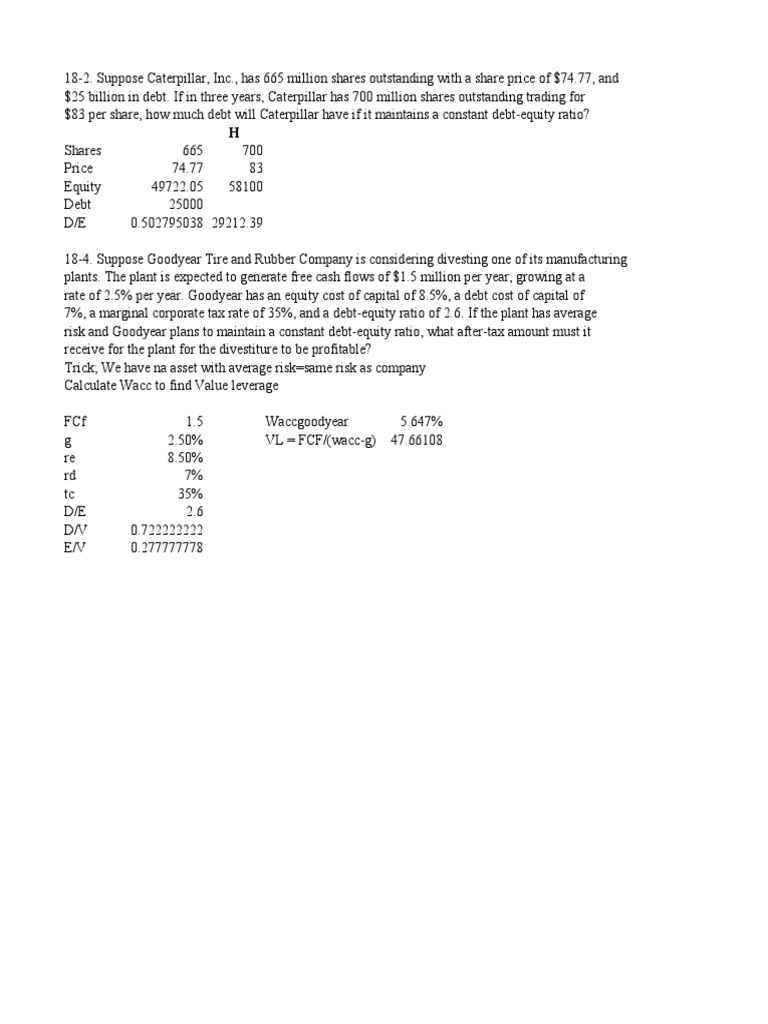 Chapter 18 - Capital Budgeting and Leverage | PDF