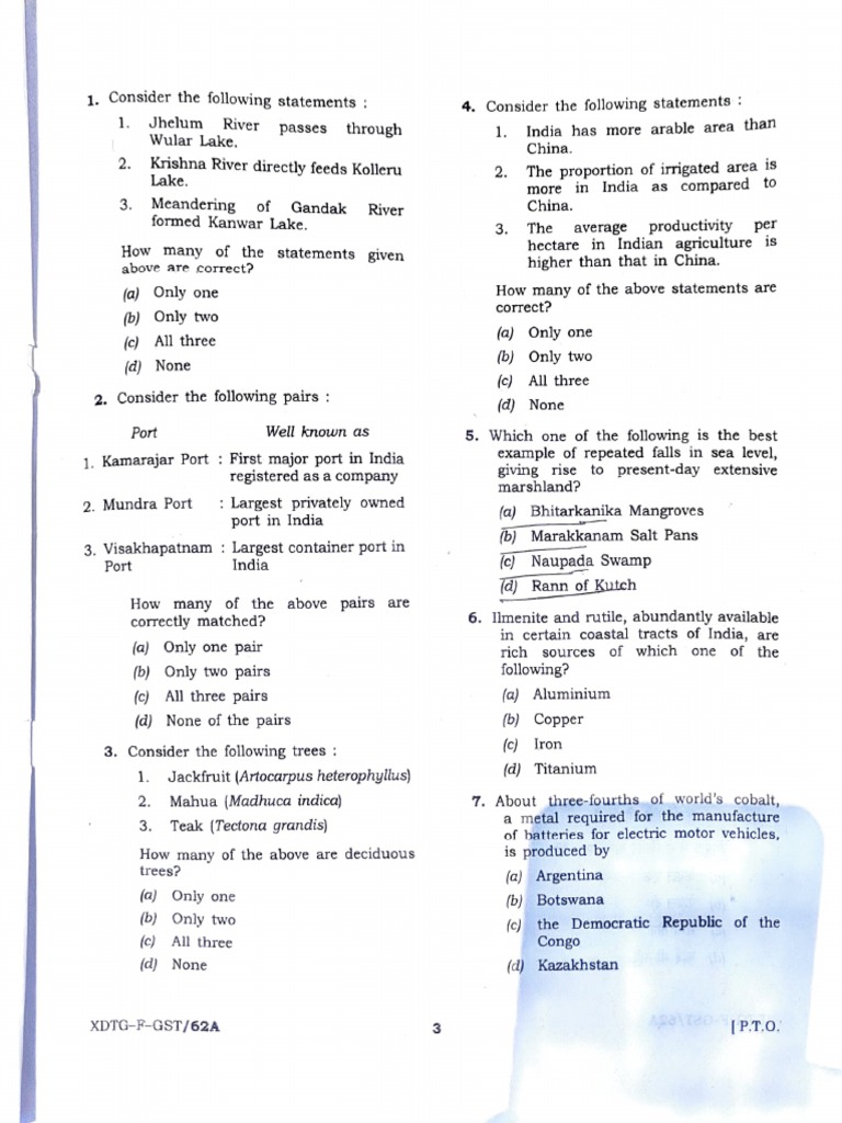 UPSC Civil Services Prelims 2023 Question Paper | PDF | Banks