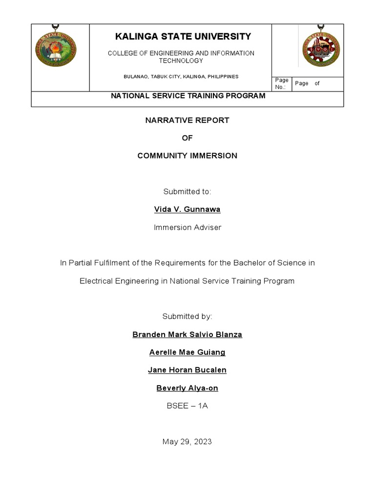 Narrative Report | PDF