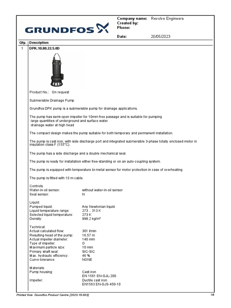 External Rain Water and Sewage Collection Sump | PDF | Pump | Electric ...