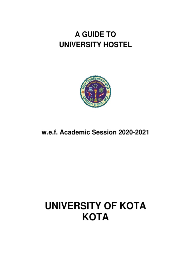 1533 Hostel Guidelines 2020 21 Pdf University And College