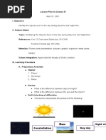 Natural Objects in the Sky Lesson Plan | PDF