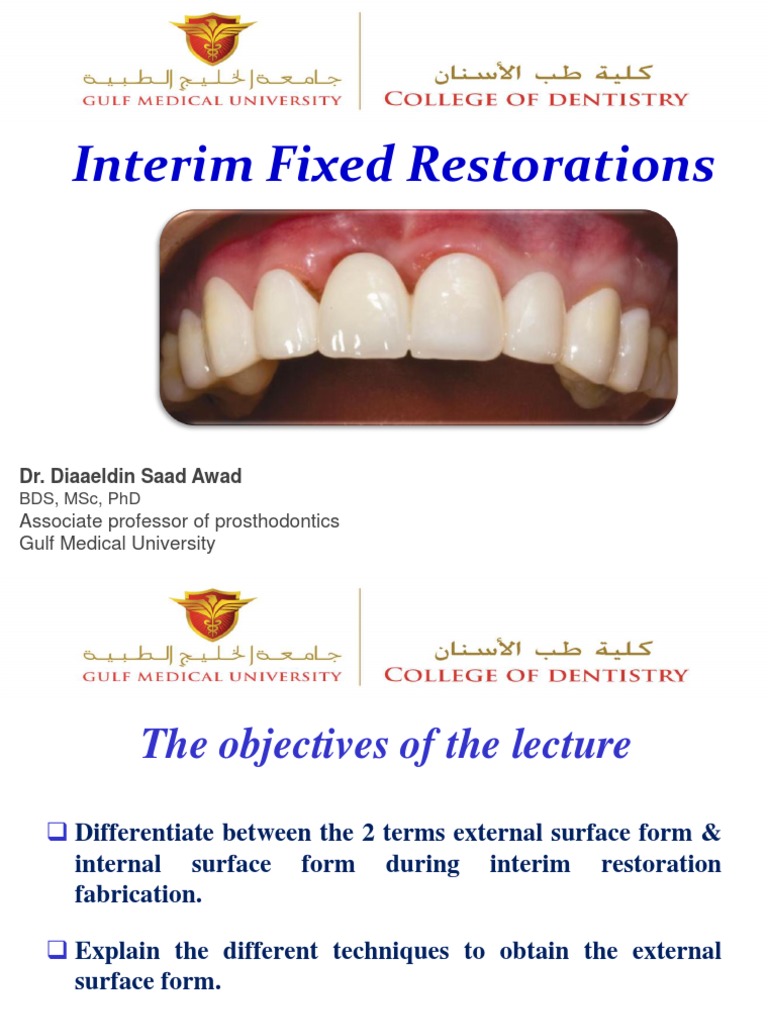 L6 - Interim Fixed Restorations - 2 | PDF | Thermoplastic | Materials