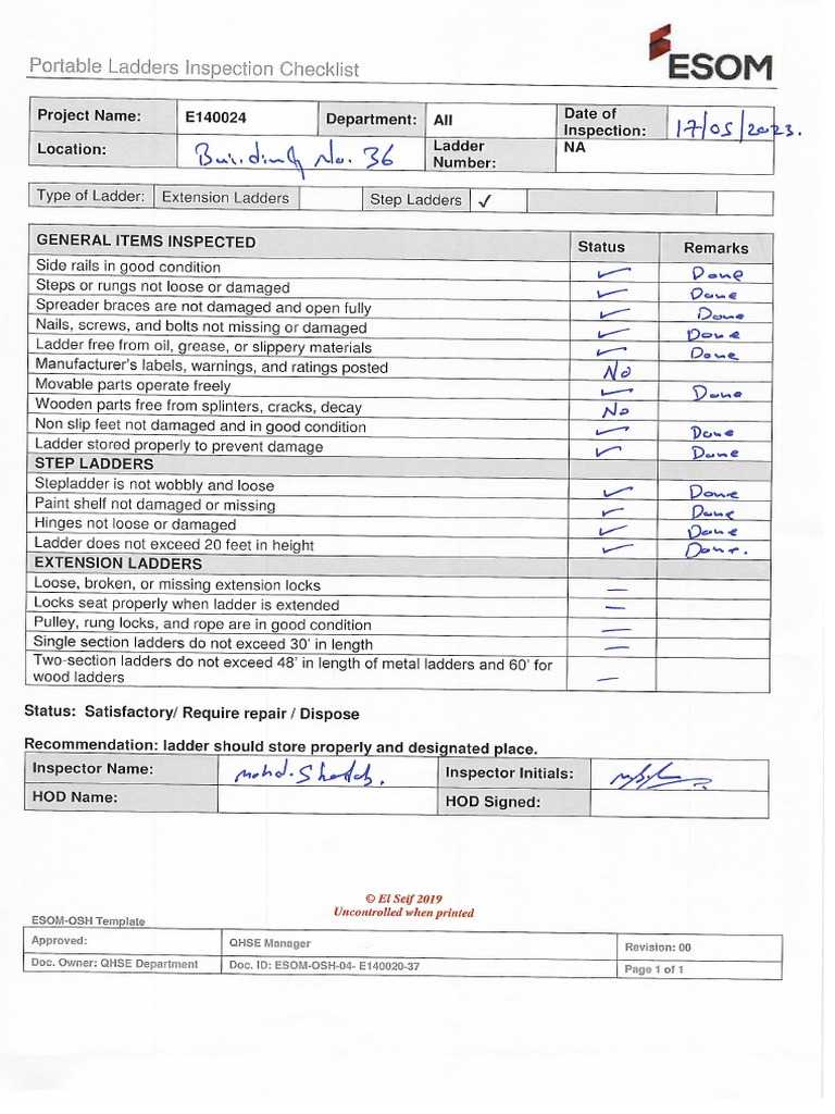Portable Ladder | PDF
