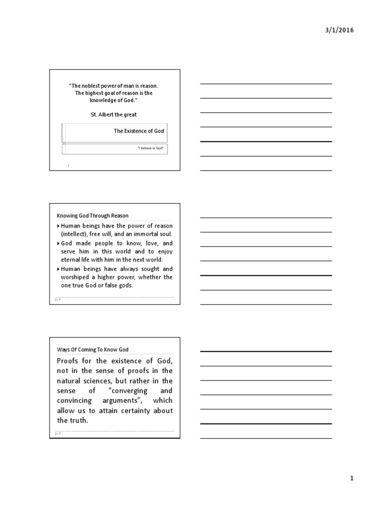 Print Bible Study Lesson 2 Existence of God | PDF | God | Existence Of God