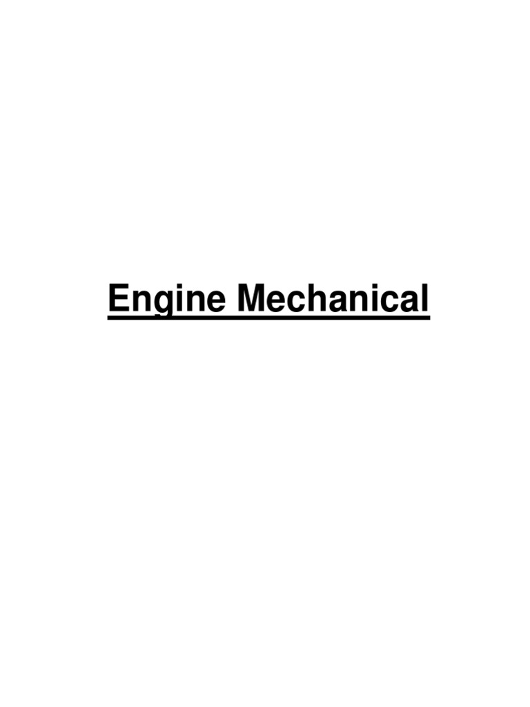 Hyundai Atoz - Part 2. Engine Mechanical | PDF | Belt (Mechanical) | Engine Technology