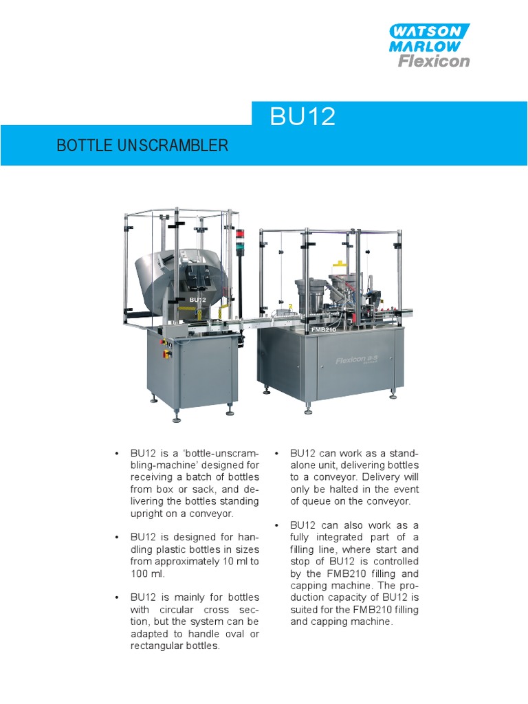 BU12 Brochure | PDF | Equipment | Manufactured Goods