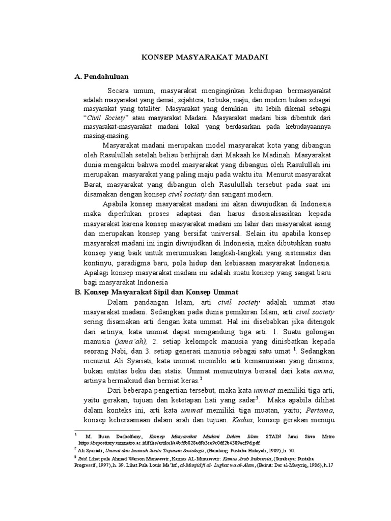 Buku Konsep Masyarakat Madani. | PDF