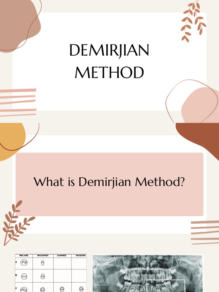 Demirjian Method Stages of Tooth Development | PDF