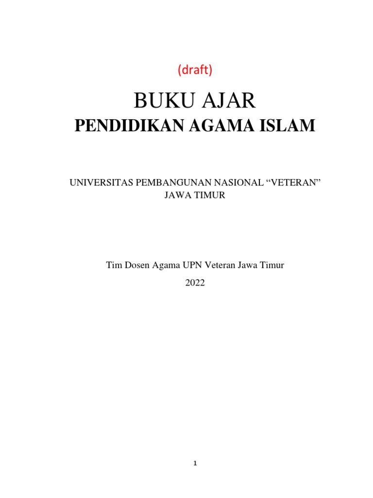 (Draft) Buku Ajar Agama 2022 | PDF
