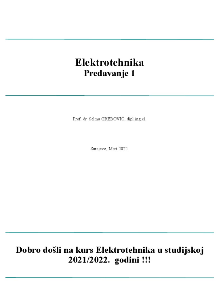 Predavanje 1 | PDF