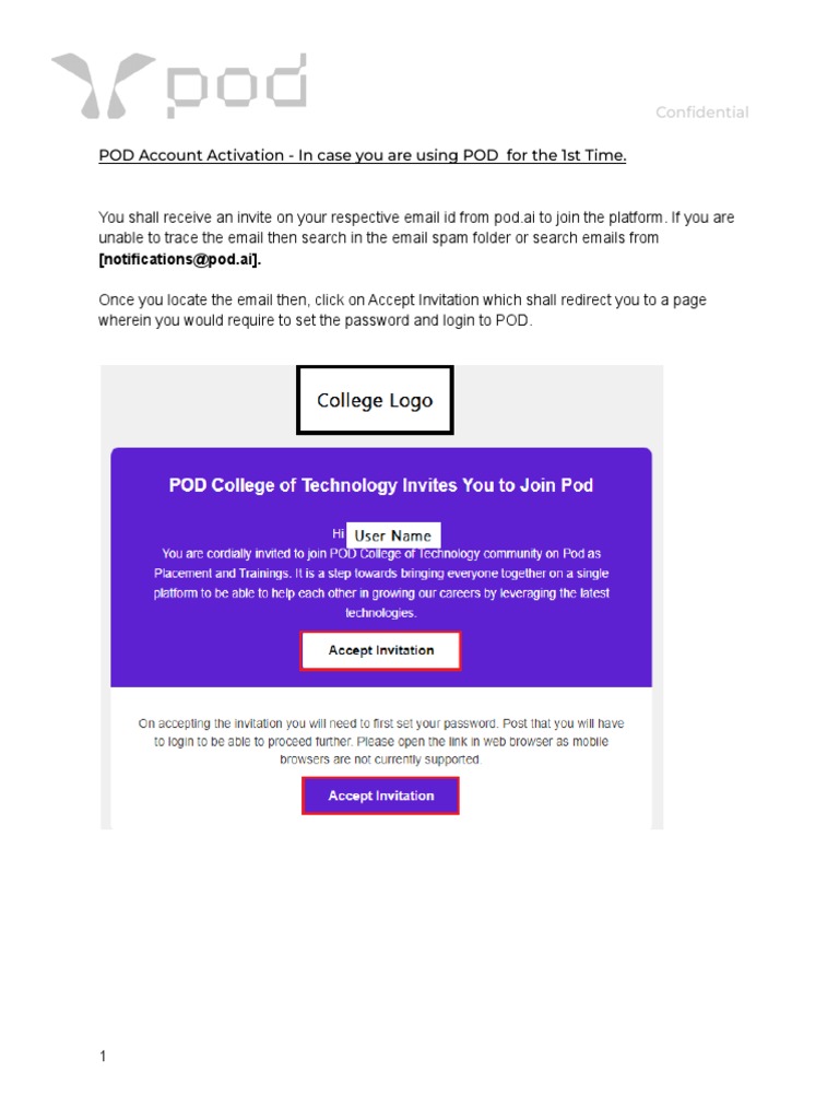 How To Create Placement Drive Registration Link-Pod - Ai | PDF | Login ...
