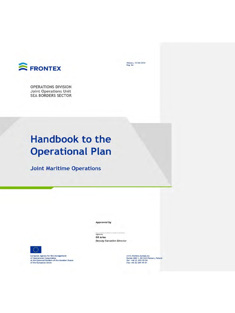 Eu Frontex Handbook Joint Maritime Operations Censored | PDF