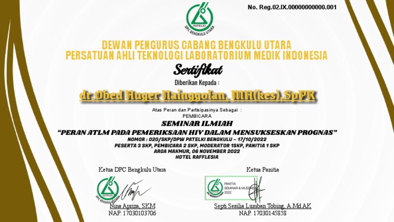 DR - Obed Huger Nainggolan, MH (Kes), SPPK | PDF