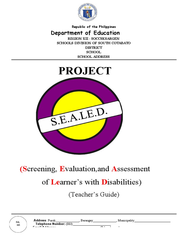 Screening Guide for Learners with Disabilities | PDF | Educational ...