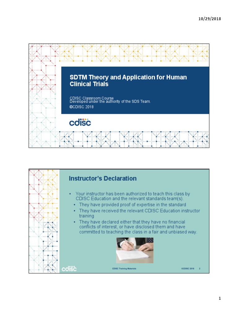 SDTM-T&A-HCT Ed1.1 Learner Slides | PDF
