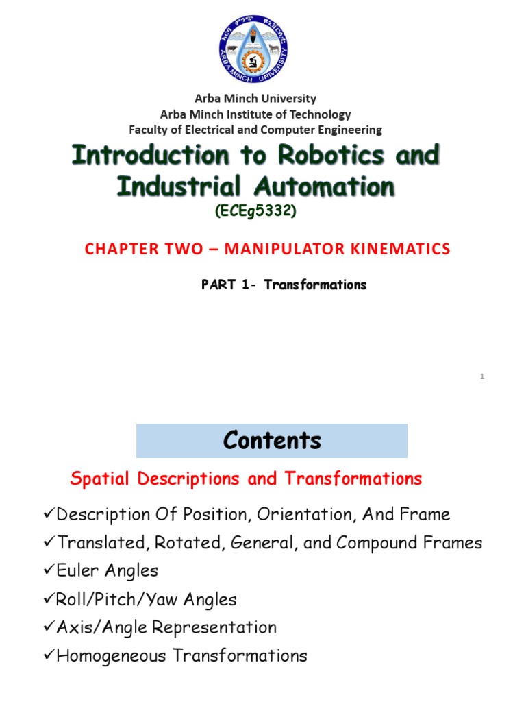 Chapter-Two Part 1 | PDF | Rotation | Mathematical Analysis