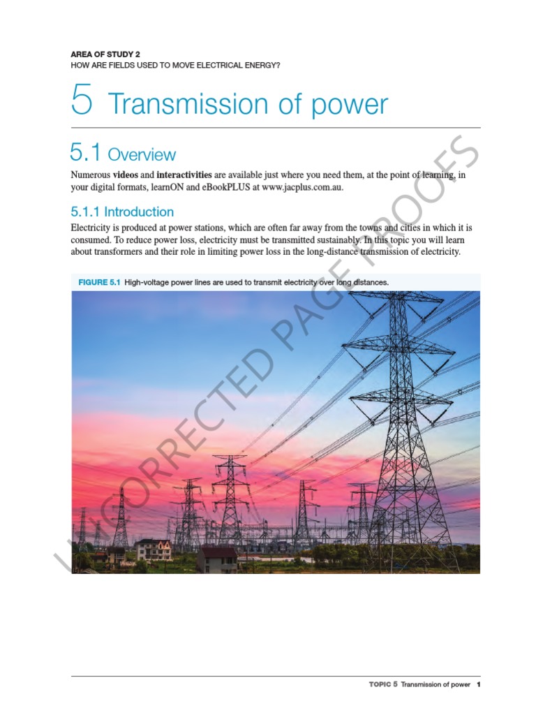 C 05 Transmission of Power | Download Free PDF | Transformer | Inductor