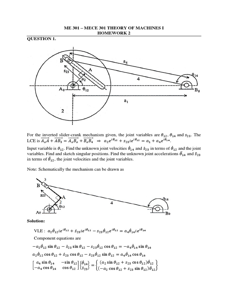 HW2 2022-2023 Fall Solution | PDF | Equations | Applied And Interdisciplinary Physics