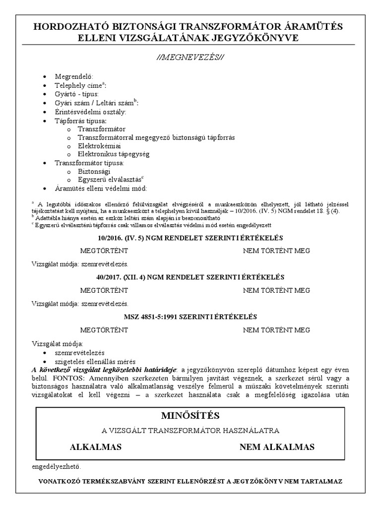 TRAFOK Jegyzokonyv | PDF