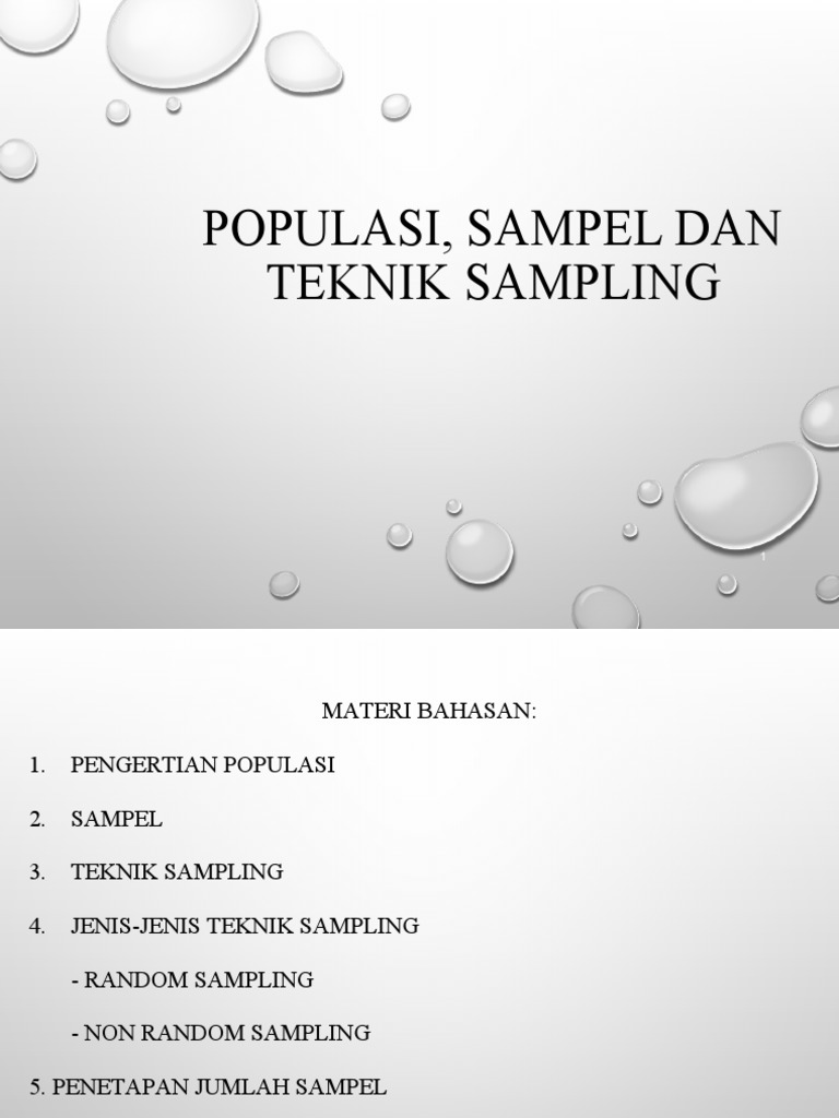 Teknik Sampling dan Penetapan Sampel | PDF | Sains & Matematika