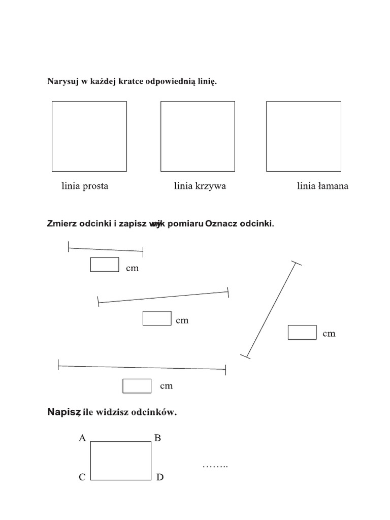 Klasa 2 Pomiary Odcinków Ćwiczenia | PDF Klasa 2 Pomiary Odcinków Ćwiczenia | PDF