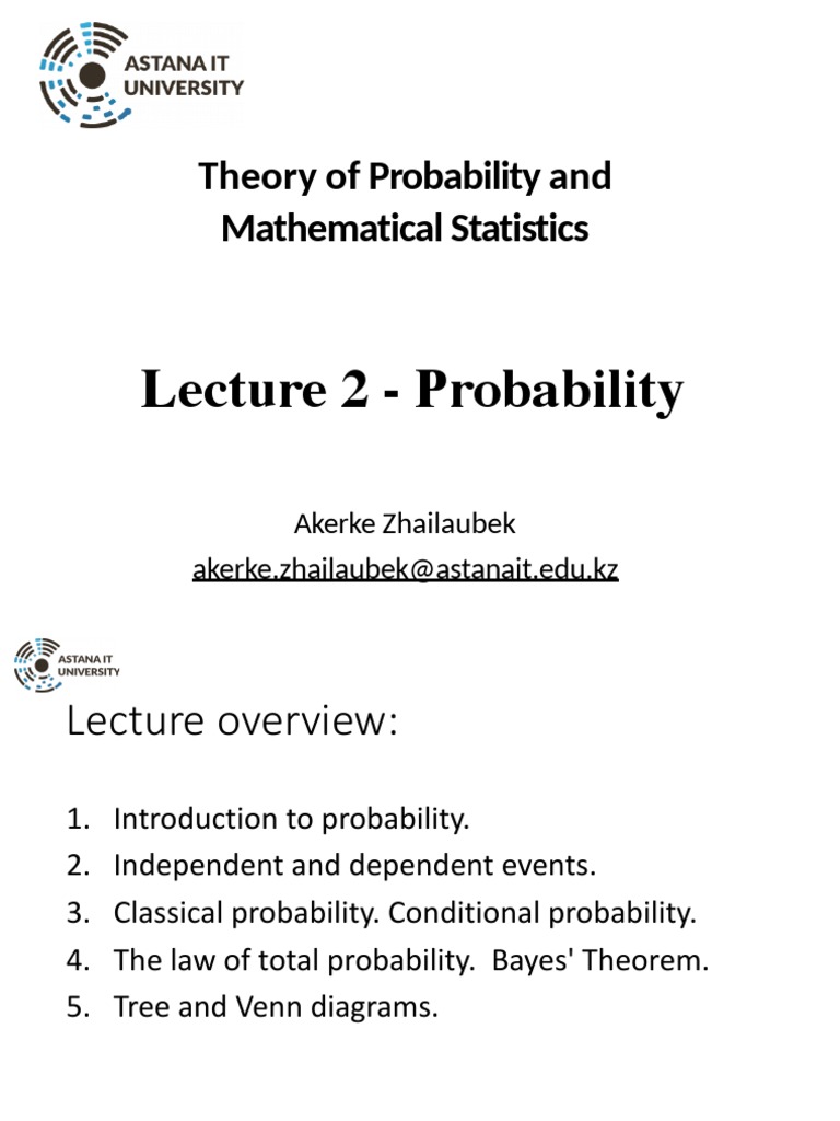 Lec 2 | PDF | Probability | Experiment