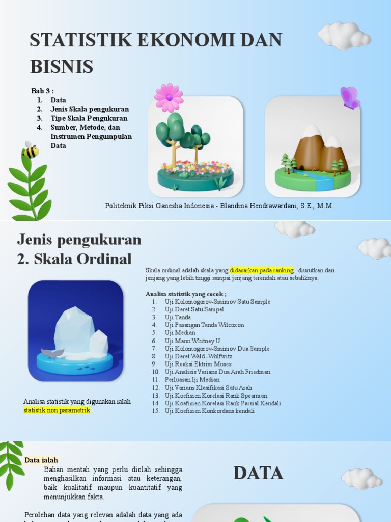 Bab III (1) Data, Jenis, Tipe Skala Pengukuran | PDF