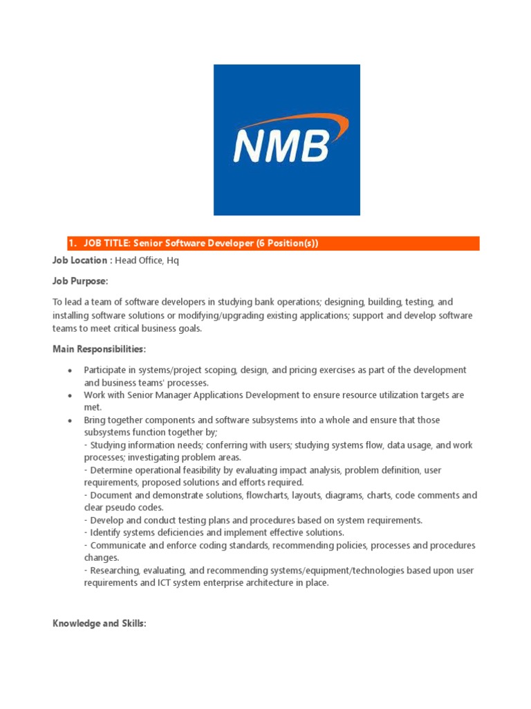 NMB Careers | PDF