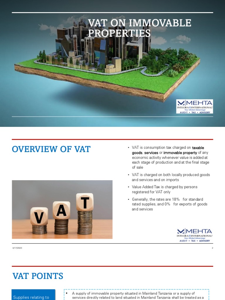 VAT on Immovable Properties Overview | PDF | Value Added Tax ...