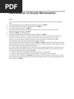 SAP Goods Movement Types Explained | PDF | Logistics | Warehouse