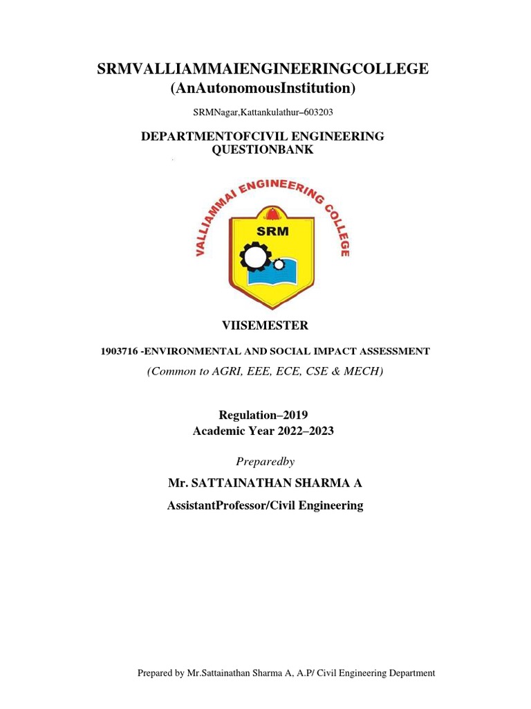 Environmental & Social Impact Assessment Guide | PDF | Law | Technology & Engineering