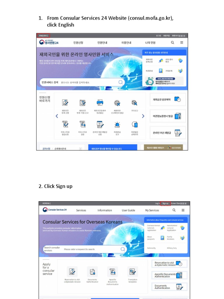 Consular Services 24 User Registration | PDF